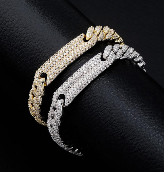 Miami Link Iced Out Men's Moissanite Bracelet – Moissanite Glitz