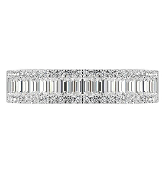 Baguette Cut Moissanite Channel Set Eternity Ring – Moissanite Glitz