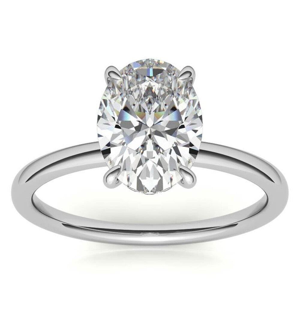 Oval Cut Moissanite Engagement Ring – Moissanite Glitz